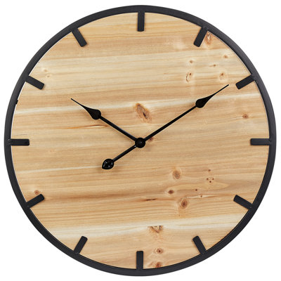 Wall Clock CABORCA 60 cm Fir Wood Light Brown