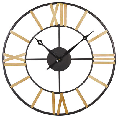 Wall Clock VALSOT 80 cm Metal Gold