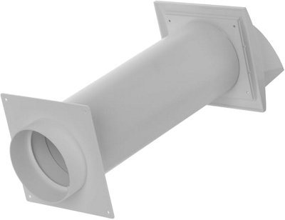 Wall Fixing Ventilation Duct Kit 125mm / 5" with Cowl and Duct Pipe