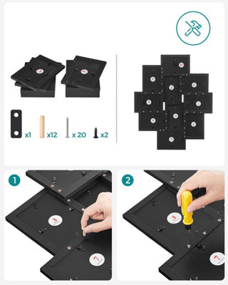 Wall Gallery Collection, Multi-Opening Frame Set for Standard Photos ...