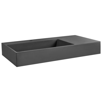 Wall Hung Basin CUSCO Black 900 x 480 mm Mineral Cast