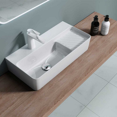 Wall Hung or Counter Top Ceramic Basin - Single Tap Hole With ...