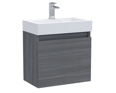 Wall Hung Vanity Basin Unit & Slimline Polymarble Basin - 500mm ...