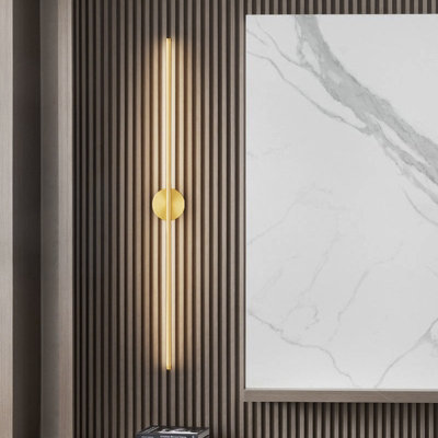 Wall Light Long Strip LED Wall Lamp Linear Sconce 17W Gold Indoor LED ...