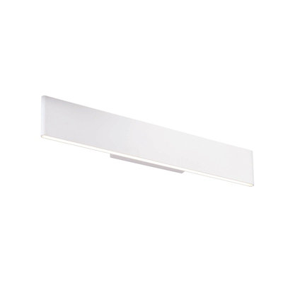 Wall Light Textured White Paint & Frosted Acrylic 2 x 11W LED Module ...