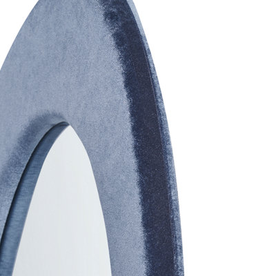 Wall Mirror MASSAY 53 cm 90 cm Velvet Dark Blue