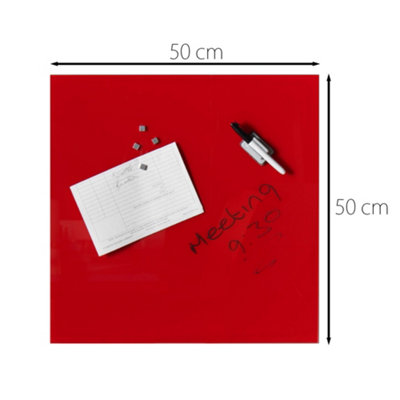 Wall Mount Glass Memo Board 2-Piece Set Pictures Invitations and Reminders