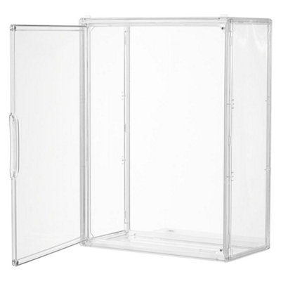 Wall Mount Plastic Transparent Box 3-Tier Storage Display Case