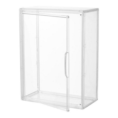 Wall Mount Plastic Transparent Box 3-Tier Storage Display Case
