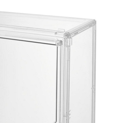 Wall Mount Plastic Transparent Box 3-Tier Storage Display Case