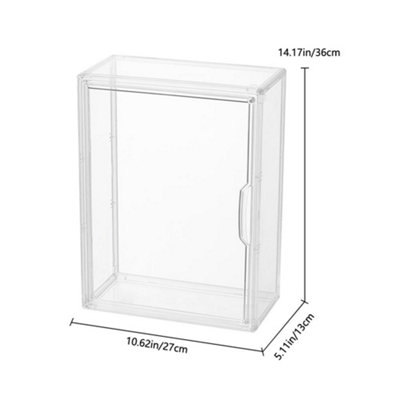Wall Mount Plastic Transparent Box 3-Tier Storage Display Case