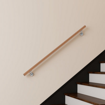 Wall-mounted 304 stainless steel handrail, brown Length 150cm Diameter ...