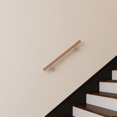 Wall-mounted 304 stainless steel handrail, brown Length 80cm Diameter ...