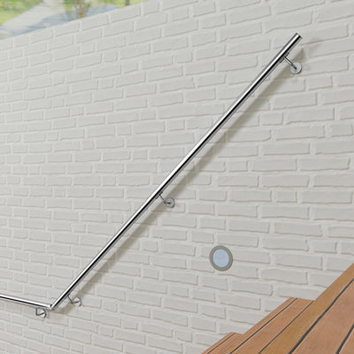 Wall-mounted 304 stainless steel handrail kit, silver Length 240cm ...
