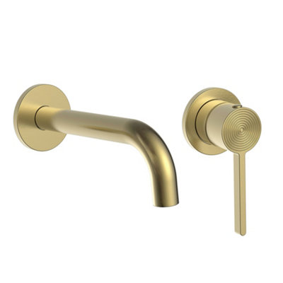 WALL MOUNTED BASIN FAUCET REA FOSTER BRUSH GOLD + BOX