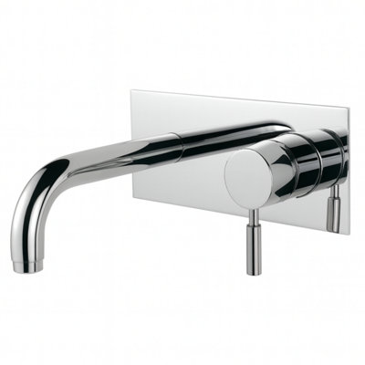 Wall Mounted Basin Mixer Tap Chrome - Concealed Single Lever Bathroom ...