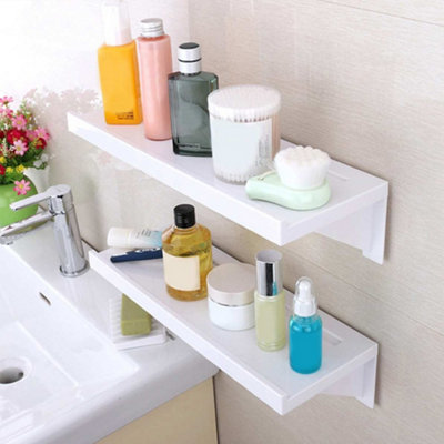 Wall Mounted Bathroom Shelf Display Rack Shower Organizer Floating ...
