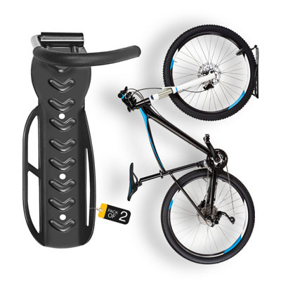 Wall Mounted Bike Rack Twin Pack Double Storage Hooks for Garages Sheds ...