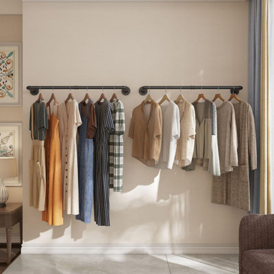 Wall racks for clothes store