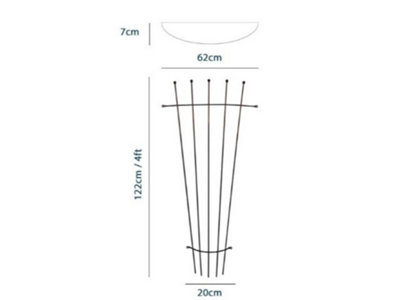 Wall Mounted Fan Trellis - 4ft (1.2m) Tall - Sold in Packs of 2, Plant ...
