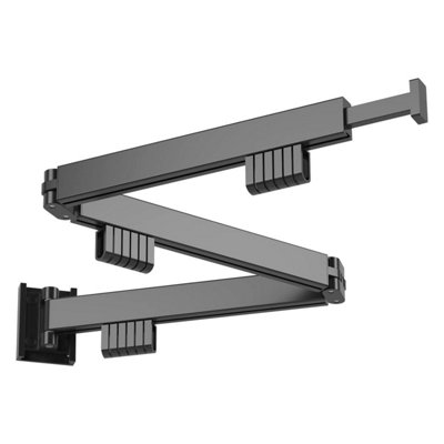 Wall-Mounted Folding Clothes Drying Rack Space-Saving 3-Fold Design ...