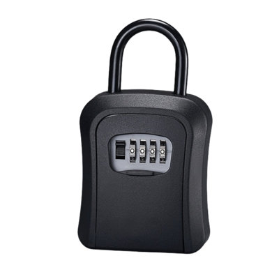 Wall Mounted Key Box With Handle - With 4 Digit Code, Robust Safe, Zinc ...