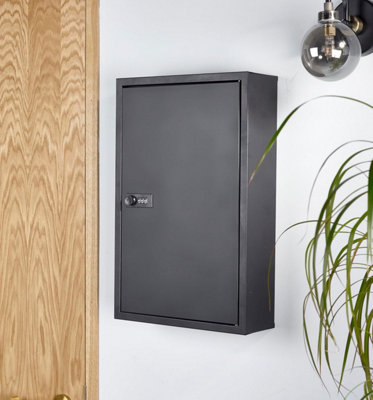 Wall Mounted Key Cabinet Combination Lock Security Storage box 50 Hooks