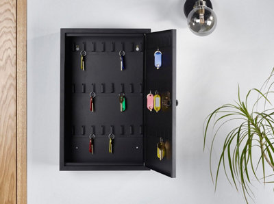 Wall Mounted Key Cabinet Combination Lock Security Storage box 50 Hooks