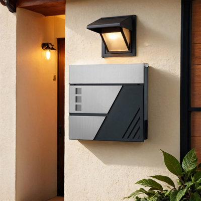 Wall Mounted Letter Box with Viewing Windows, Stainless Steel, for Gate ...