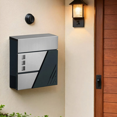Wall Mounted Letter Box with Viewing Windows, Stainless Steel, for Gate ...