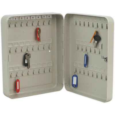 Wall Mounted Locking Mini Key Cabinet Safe - 45 Key Capacity - 240 x ...