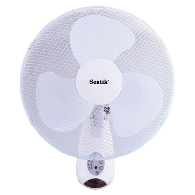 Wall-Mounted Oscillating Fan with Remote Control 16" 3 Speeds 90 ...