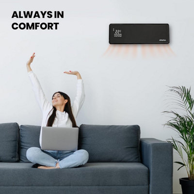 Wall Mounted Overdoor Heater with Timer & LED Display Remote PTC ...