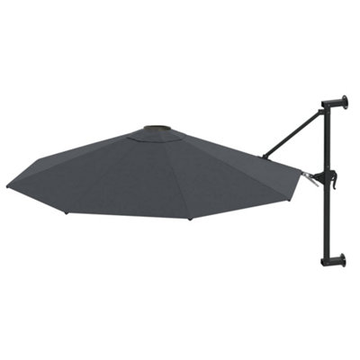 Wall-Mounted Parasol with Metal Pole 300 cm