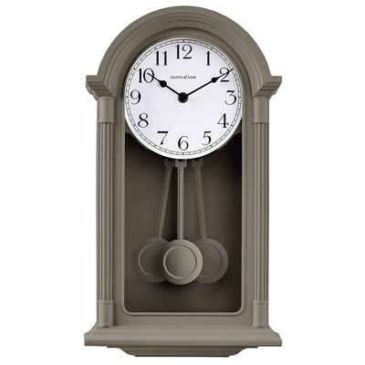 Wall Mounted Pendulum Clock Stone - 45cm Timepiece with Swinging ...