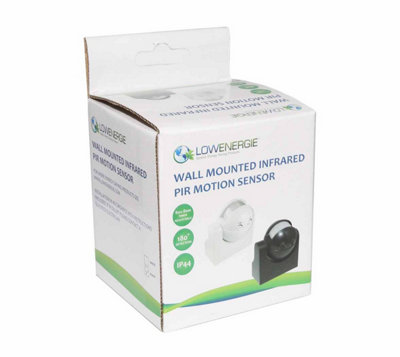 Wall Mounted PIR Occupancy Sensor - Black