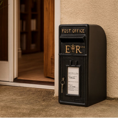 Wall Mounted Post Box Classic Large Letter Box Lockable With 2 Keys ER ...