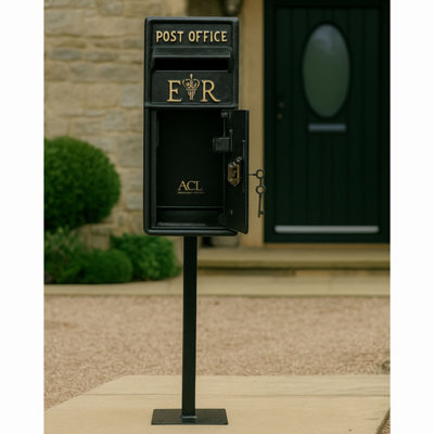 Wall Mounted Post Box Classic Large Letter Box Lockable With 2 Keys ER ...