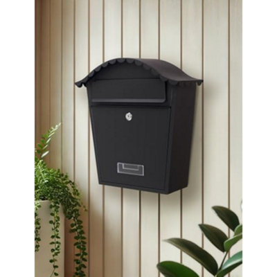 Wall Mounted Post Box, Lockable Mailbox with 2 Keys, Weatherproof ...