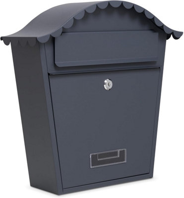 Wall Mounted Post Box, Lockable Mailbox with 2 Keys, Weatherproof ...