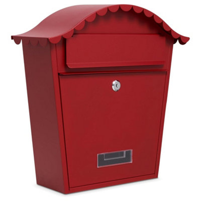 Wall Mounted Post Box, Lockable Mailbox with 2 Keys, Weatherproof ...