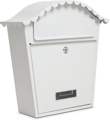 Wall Mounted Post Box, Lockable Mailbox with 2 Keys, Weatherproof ...