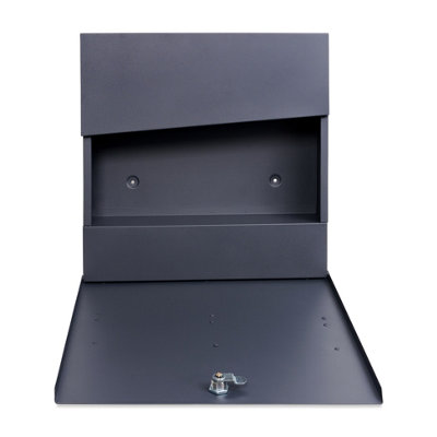 Wall Mounted Post Box with Newspaper Holder, Lockable Letterbox with 2 ...
