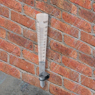 Wall Mounted Rainfall Gauge Metric & Imperial Plant Watering Rain Measuring