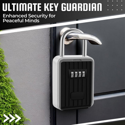 Wall Mounted Security Key Box With 4 Digit Digital Code, Extra Large ...
