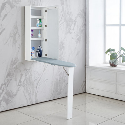 Wall Mounted Slim Ironing Board Storage Space