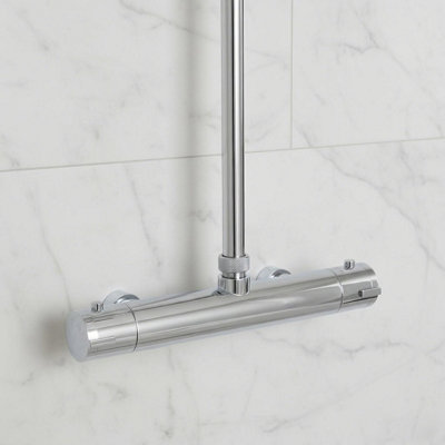 Wall-mounted Thermostatic Shower Mixer with Safety Temperature Lock