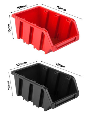 WALL MOUNTED TOOL PEG BOARD SET GARAGE STORAGE BINS WORKSHOP RACK SHED ...