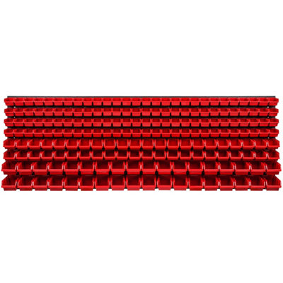 WALL MOUNTED TOOL PEG BOARD SET GARAGE STORAGE BINS WORKSHOP RACK SHED ...