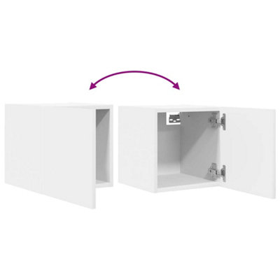 Wall Mounted TV Cabinets 2 pcs White 30.5x30x30 cm